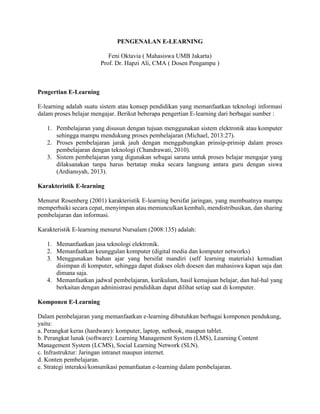 SIM Feni Oktavia, Hapzi Ali, Pengenalan E-Learning | PDF