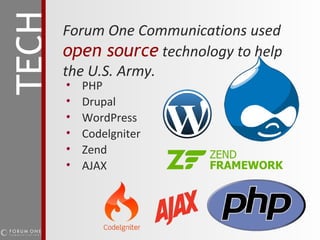 Forum one helps U.S. Army with open source design and development | PPT ...