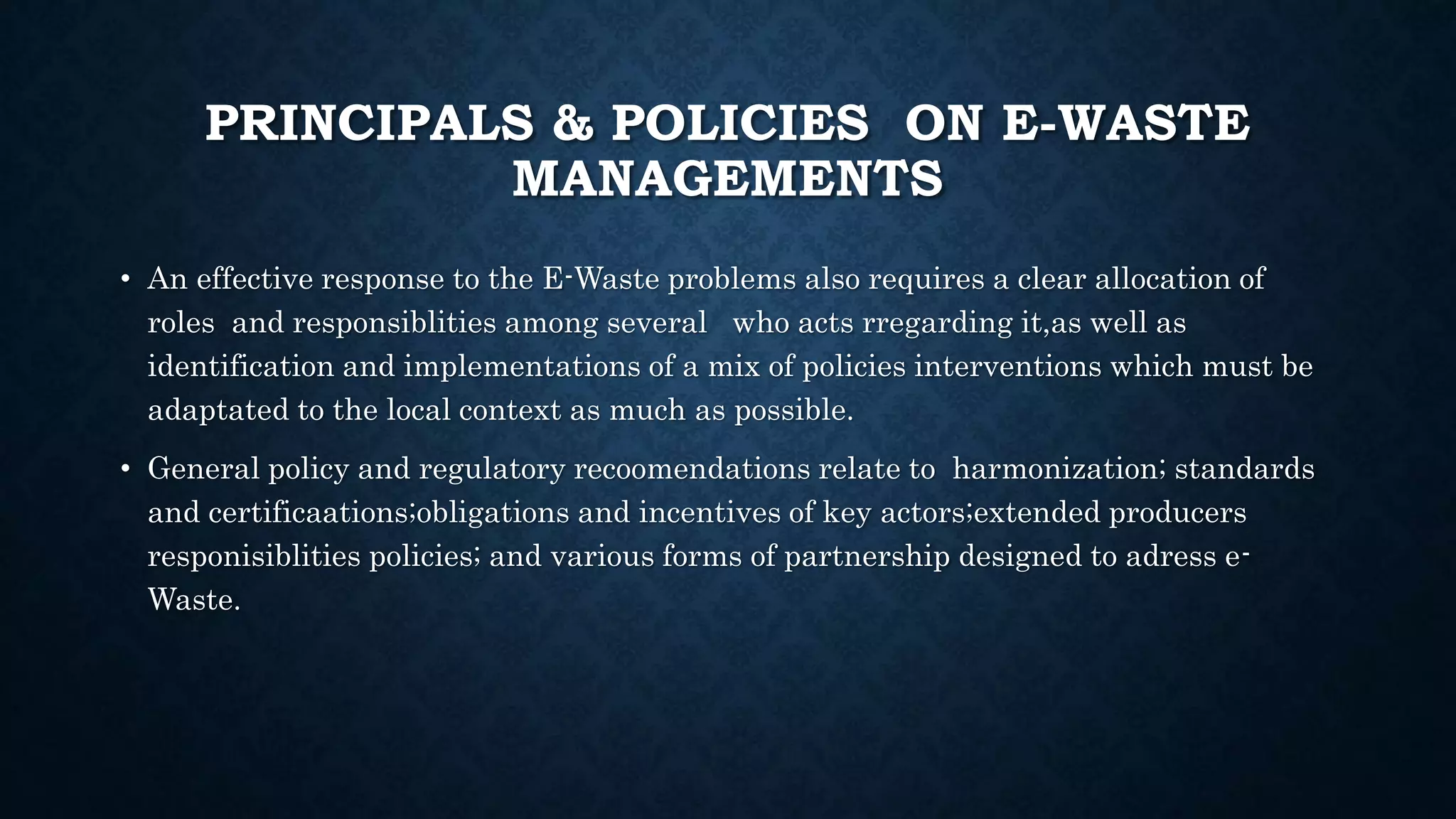 e-waste management practices | PPTX