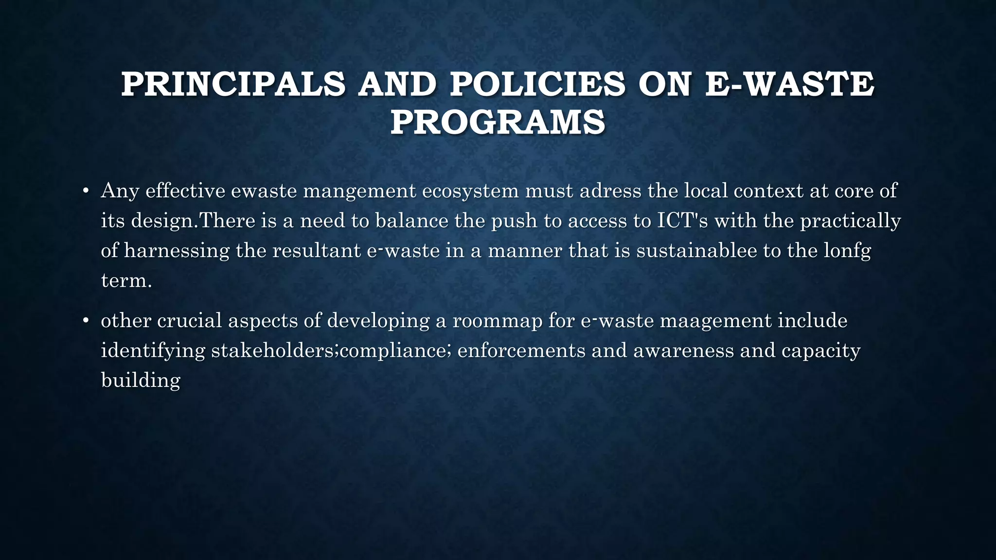 e-waste management practices | PPTX