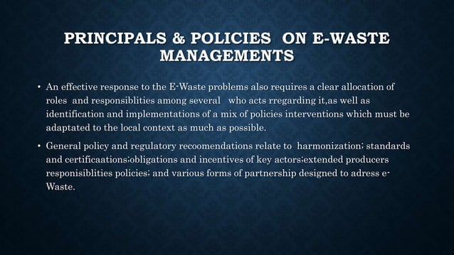 e-waste management practices | PPTX