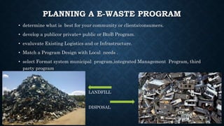 e-waste management practices | PPTX