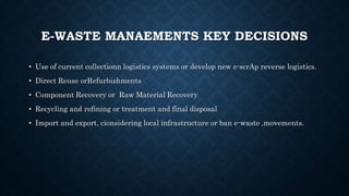 e-waste management practices | PPTX