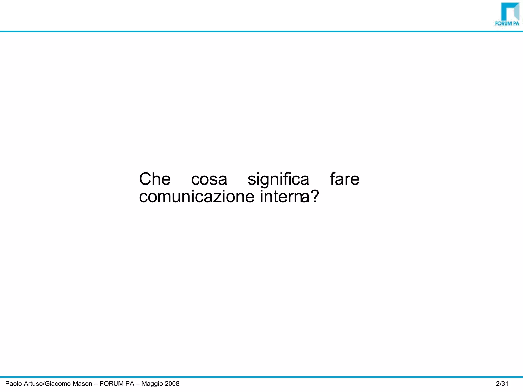 La nuova comunicazione Interna | PPT
