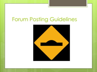 Forum Posting Guidelines for School | PPTX
