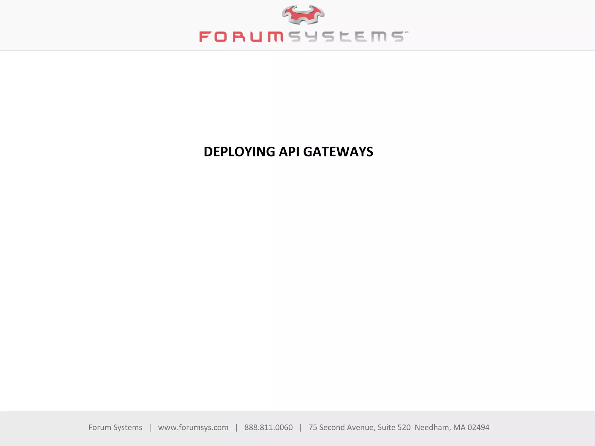 Best Practices in Deploying API Gateways | PPT
