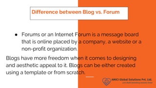 Forum vs Blog | PPT