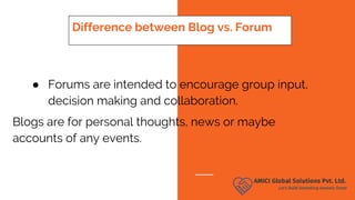 Forum vs Blog | PPT