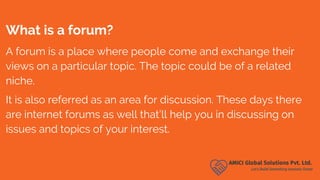 Forum vs Blog | PPT