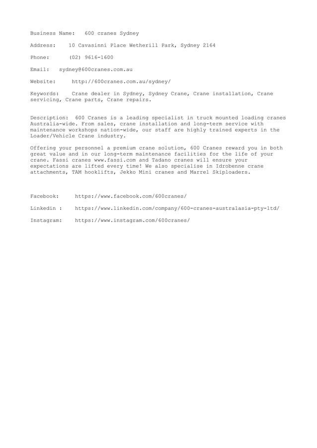 600 cranes Sydney | TXT | Technology & Computing