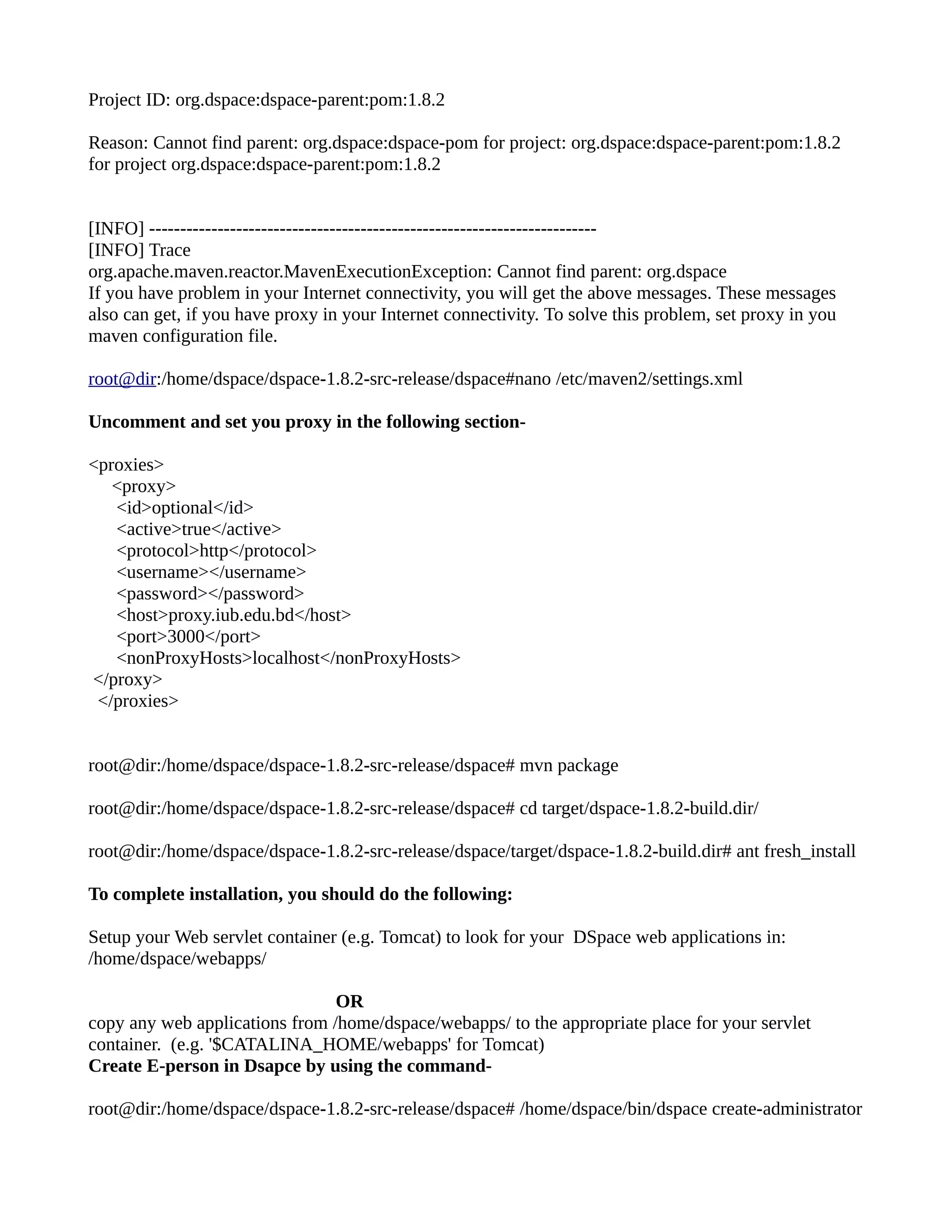 DSpace Installation | PDF