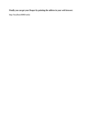 DSpace Installation | PDF