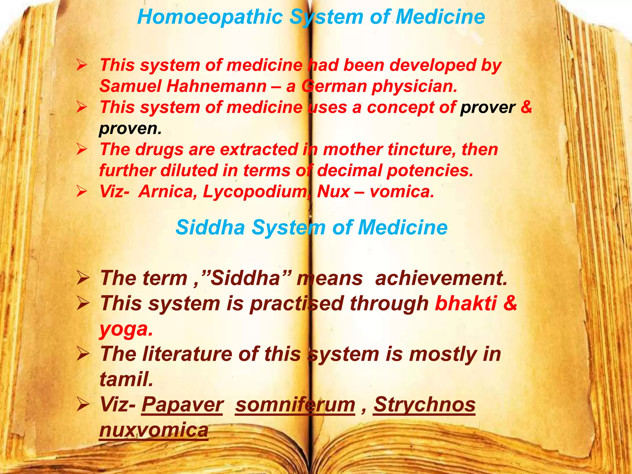 History and traditional system of medicine. | PPTX