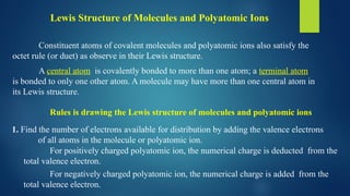 Apply the octet rule in the formation of molecular covalent compounds ...