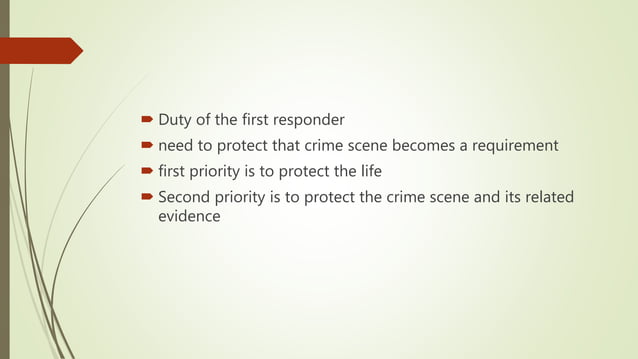 Securing the Crime Scene | PPTX | Crime & Harmful Acts to Individuals ...