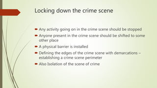 Securing the Crime Scene | PPTX