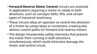 Forward-Reverse motor control basic electrical | PPTX