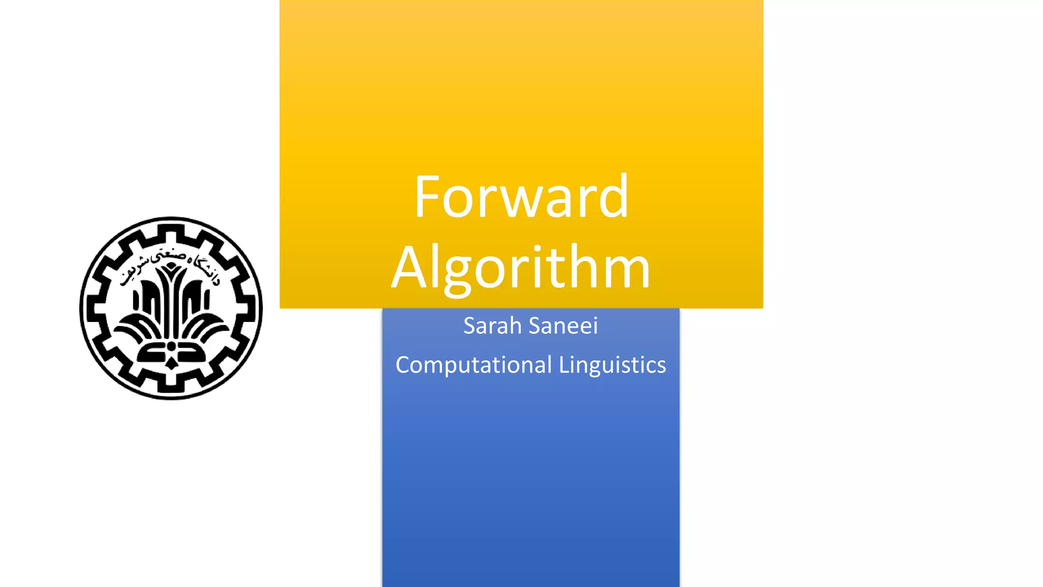 Forward algorithm step by step | PDF