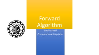 Forward algorithm step by step | PDF