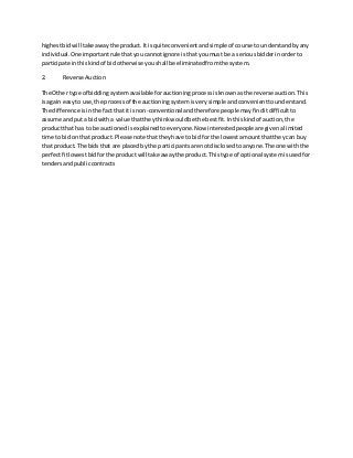 Forward and reverse auction process