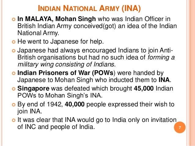 Forward Bloc and The INA