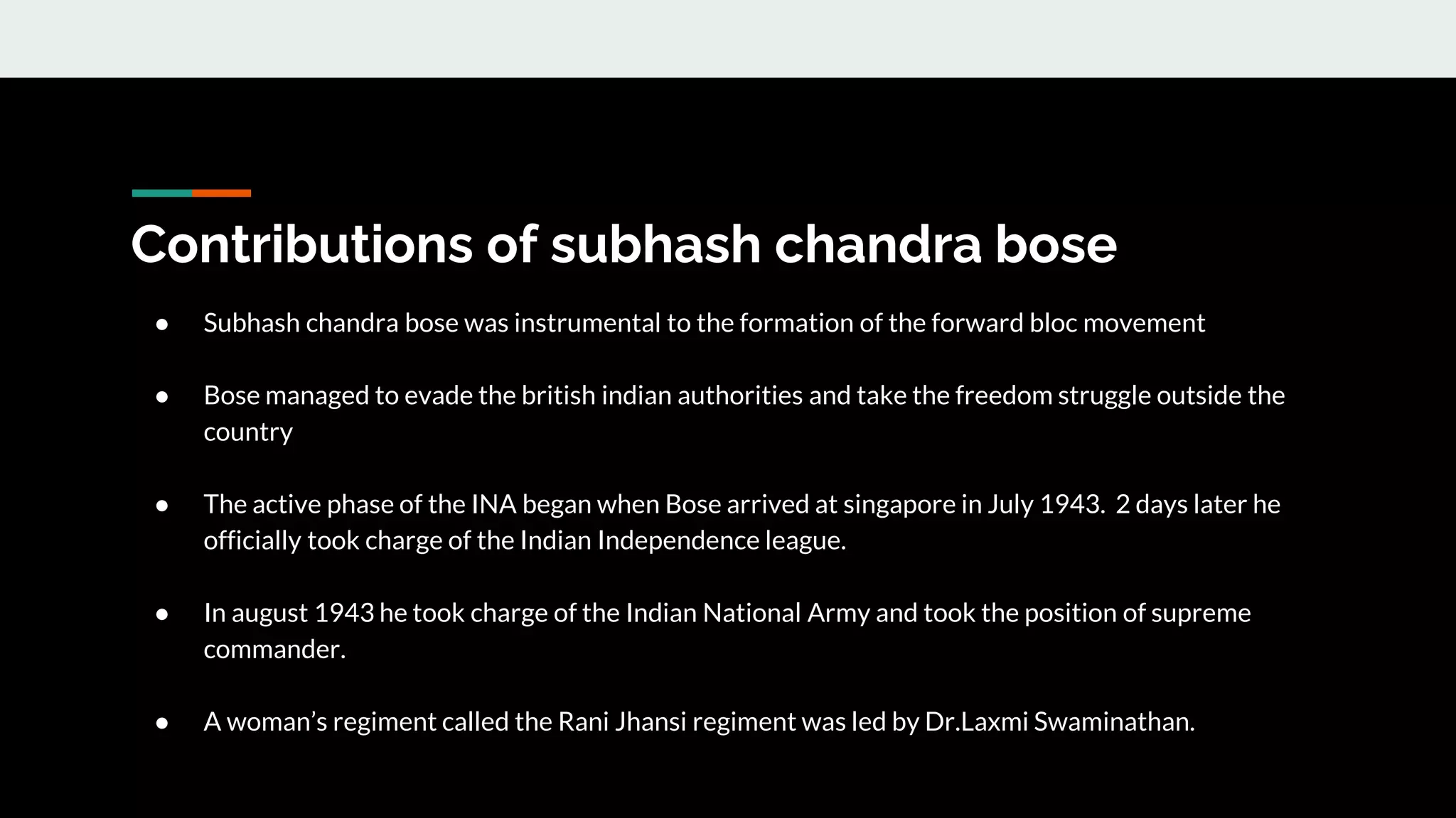 Forward bloc and the ina | PPTX