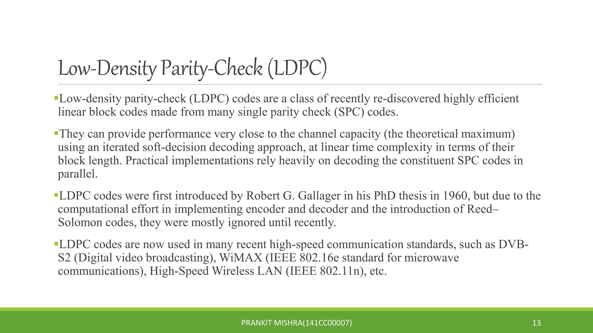 Forward Error Correction Pptx Programming Languages Computing
