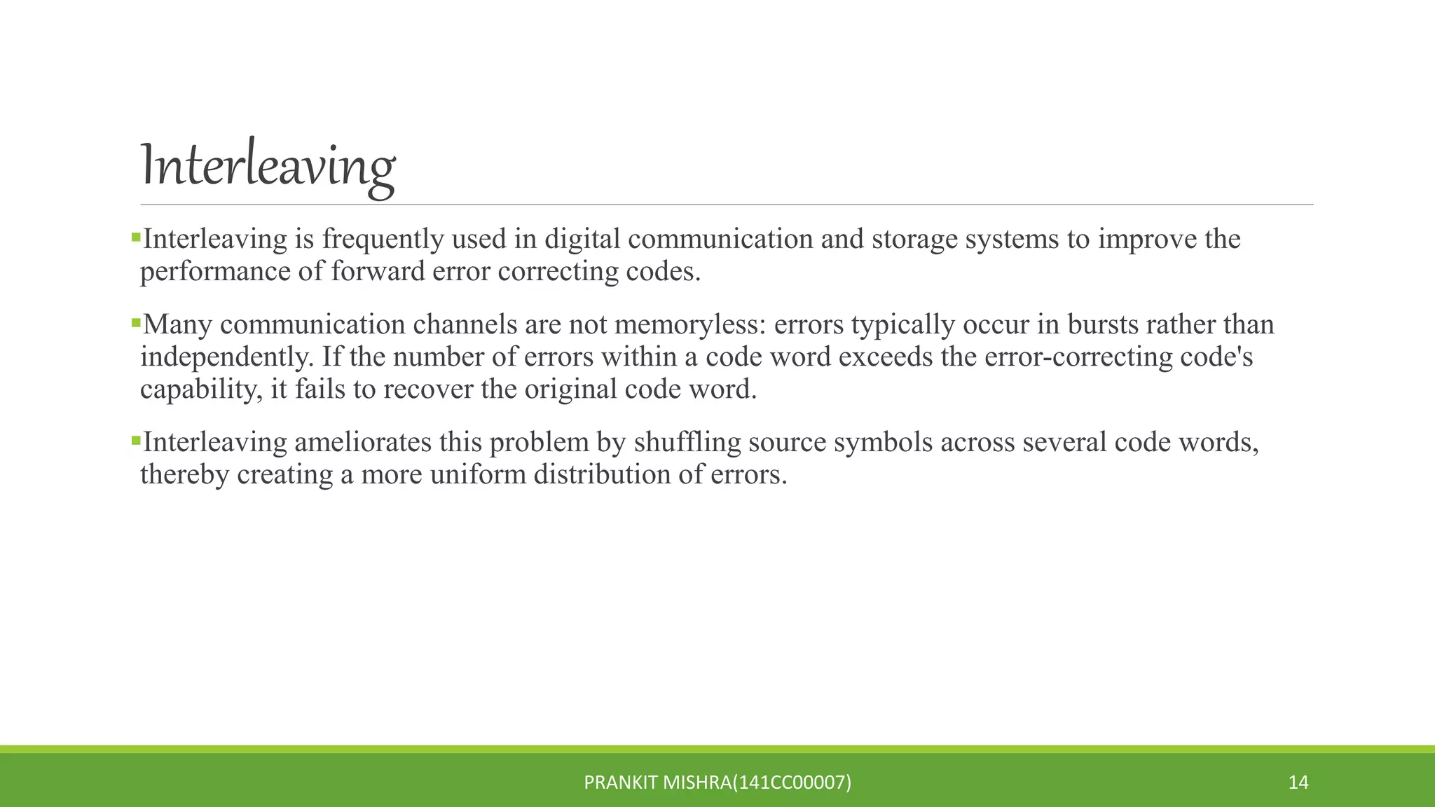 Forward Error Correction Pptx Programming Languages Computing