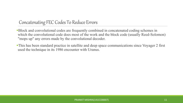 Forward error correction | PPTX | Programming Languages | Computing