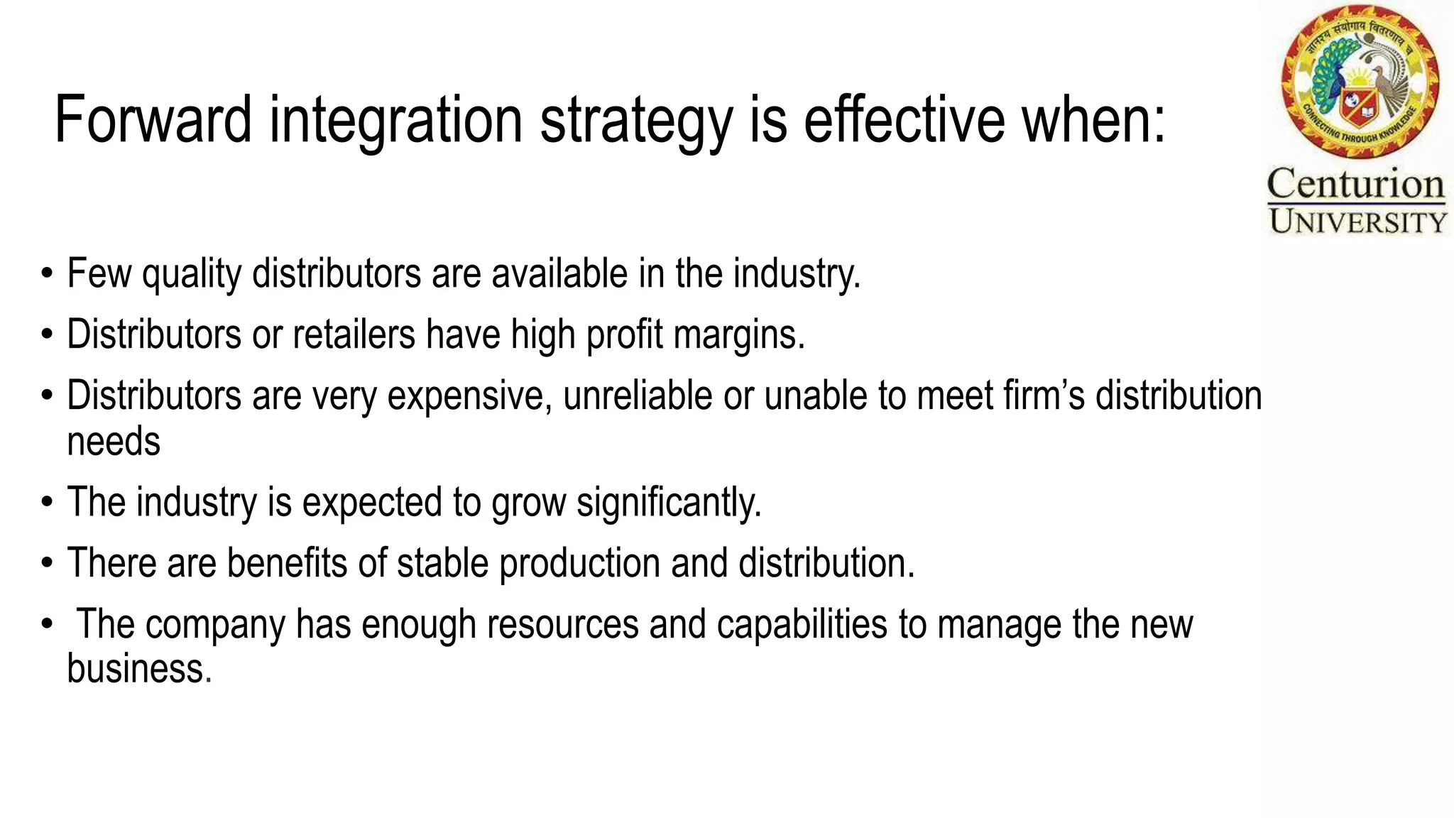 Forward integration | PPTX