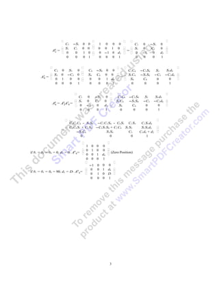 Forward kinematics robotics m tech. | DOC