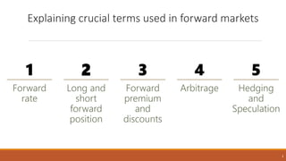 Forward market, arbitrage, hedging and speculation | PPTX