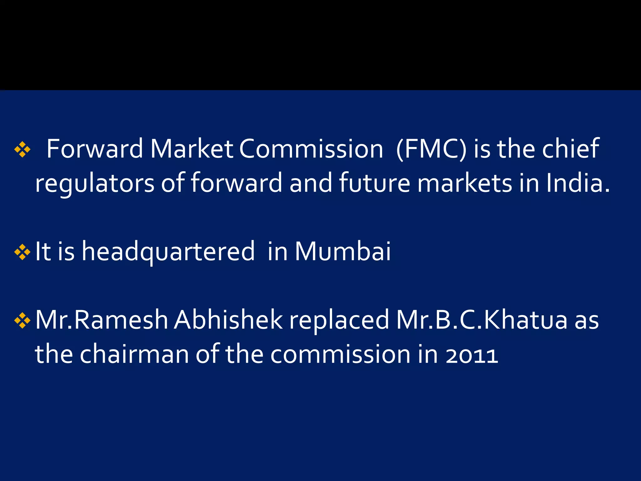 Forward market commission | PPTX