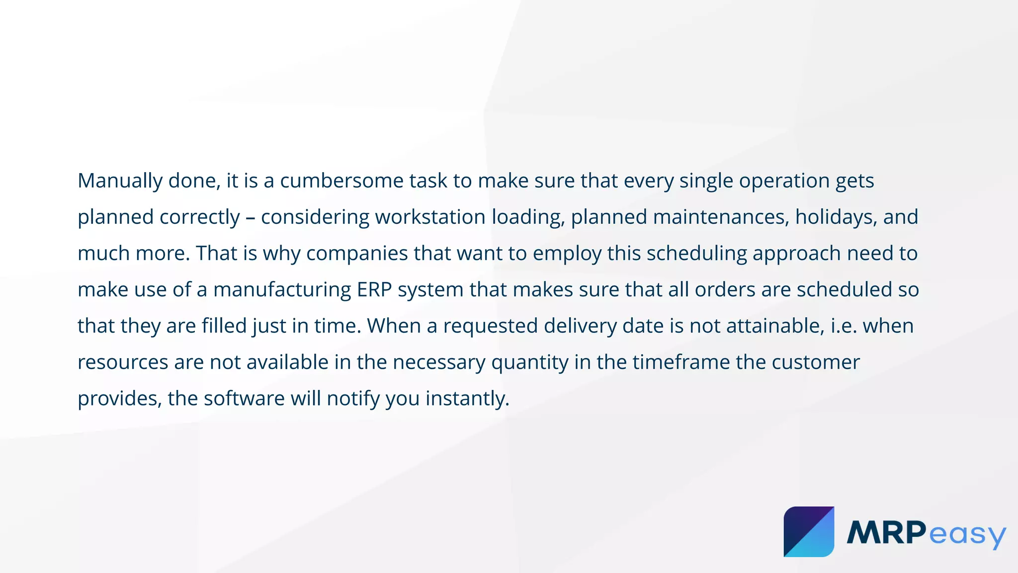 Forward scheduling vs. backward scheduling in production planning | PDF