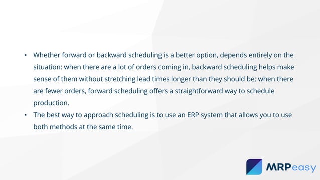 Forward scheduling vs. backward scheduling in production planning | PDF | Logistics | Business