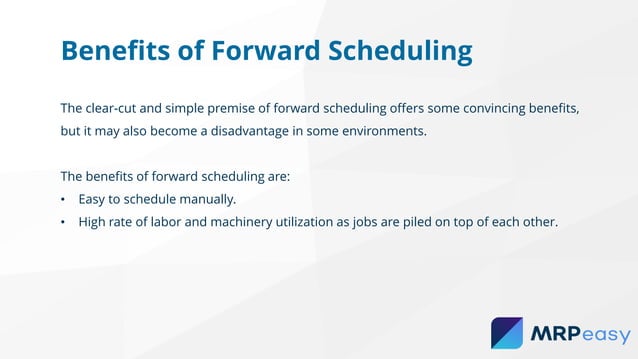 Forward scheduling vs. backward scheduling in production planning | PDF ...