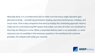 Forward scheduling vs. backward scheduling in production planning | PDF