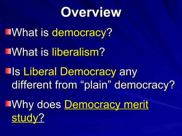 Liberal Democracy | PPT