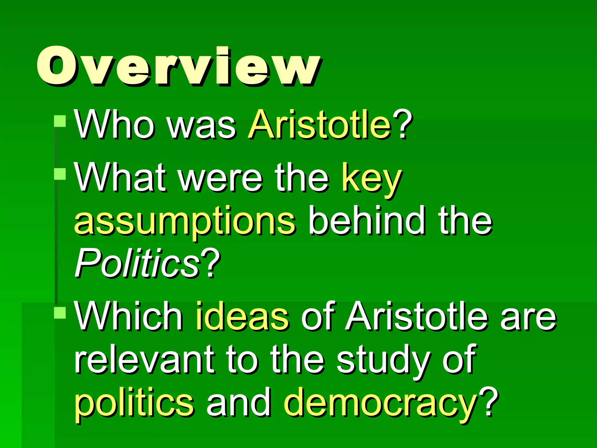 Aristotle's Politics | PPT