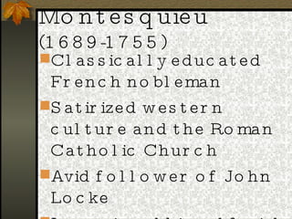 Spirit of the Laws (Montesquieu) | PPT