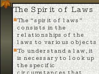 Spirit of the Laws (Montesquieu) | PPT