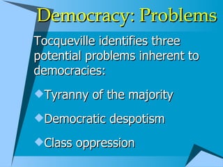 Tocqueville on Democracy | PPT