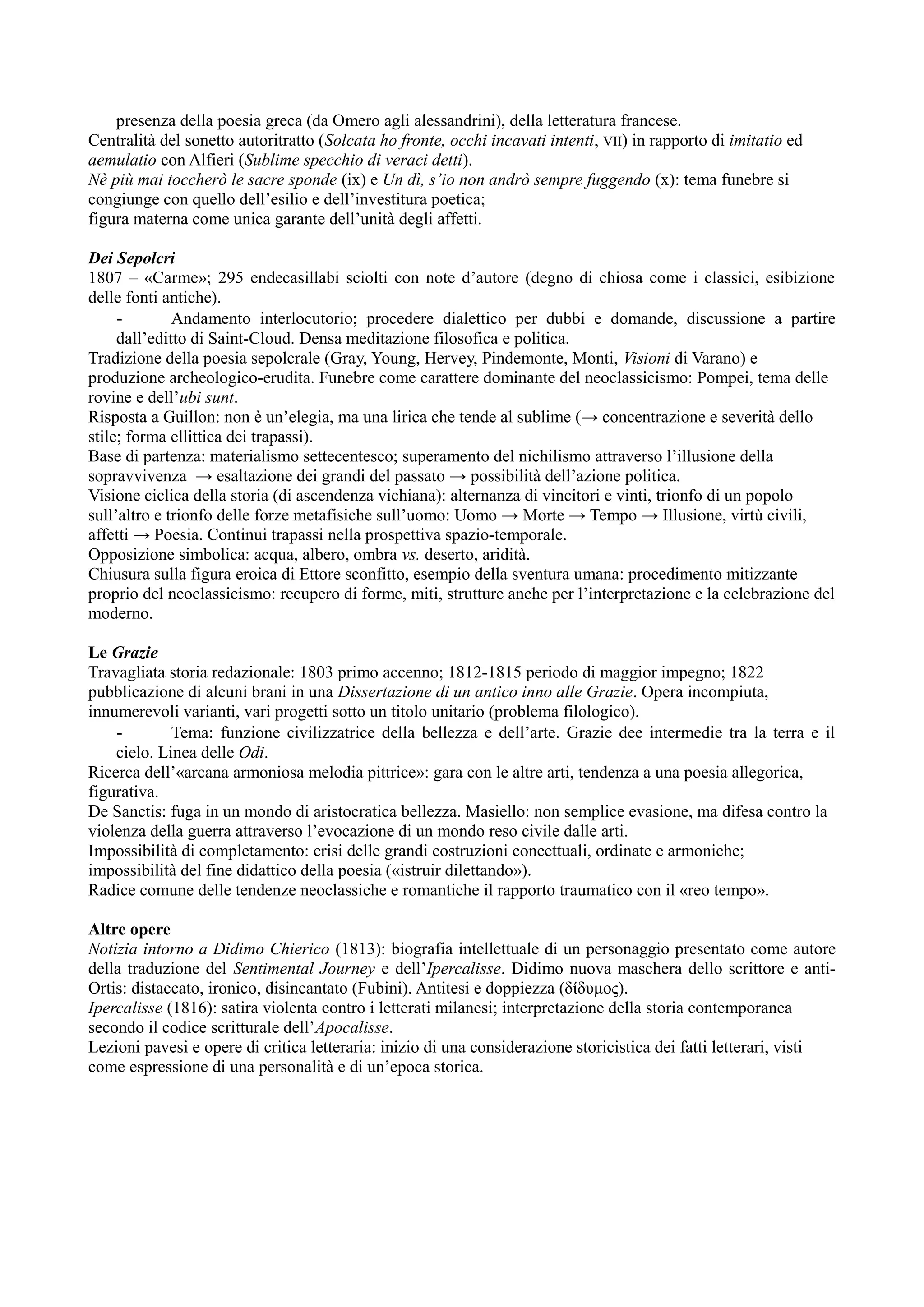 Foscolo | PDF