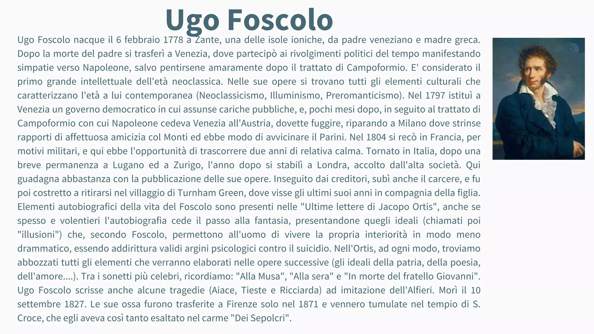 Foscolo e Manzoni confronto | PDF