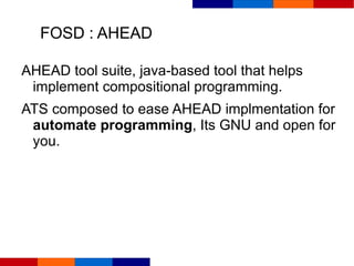 FOSD, Building Automated Software Factories | PPT