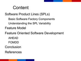 FOSD, Building Automated Software Factories | PPT