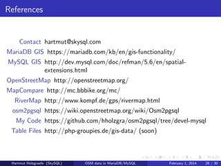 OSM data in MariaDB / MySQL - All the world in a few large tables | PDF | Databases | Computer ...