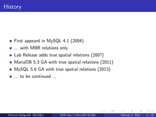 OSM data in MariaDB / MySQL - All the world in a few large tables | PDF | Databases | Computer ...