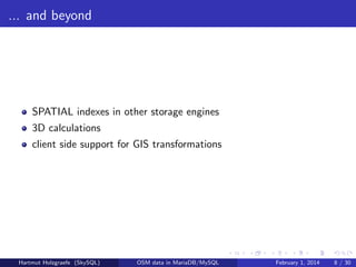 OSM data in MariaDB / MySQL - All the world in a few large tables | PDF | Databases | Computer ...