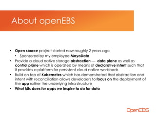 OpenEBS; asymmetrical block layer in user-space breaking the million IOPS barrier | PPT